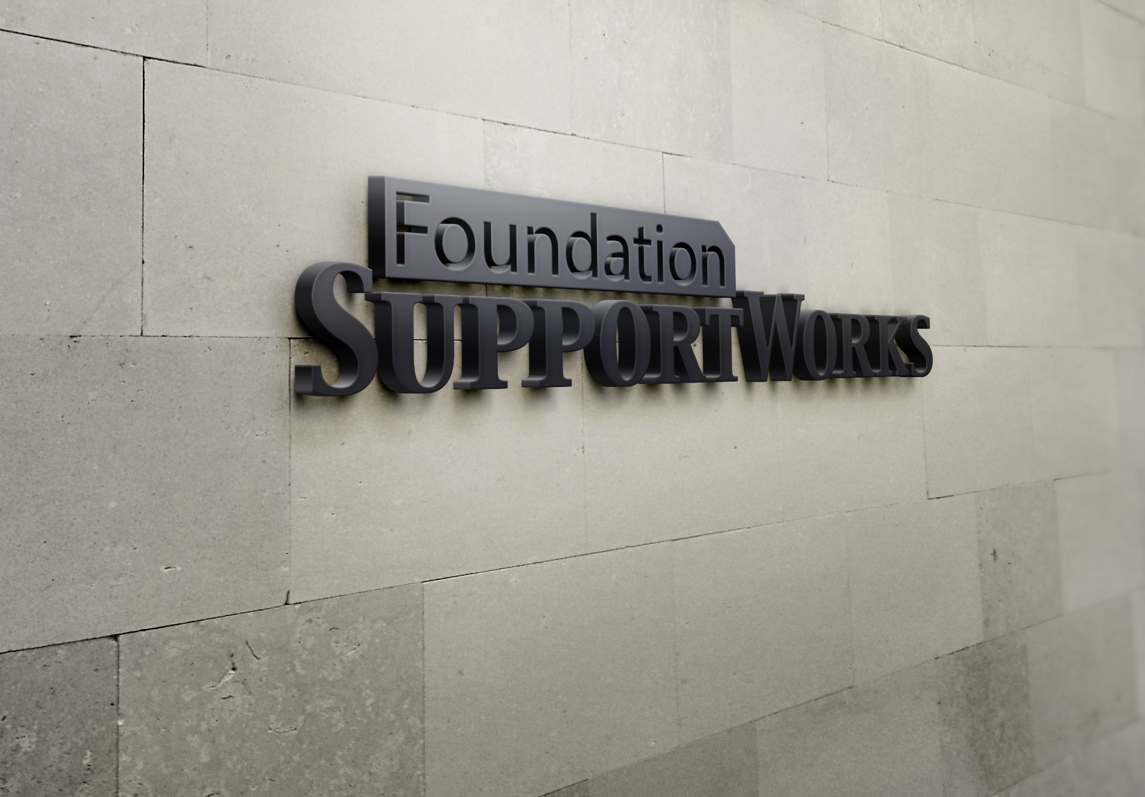 foundation support works wall mockup